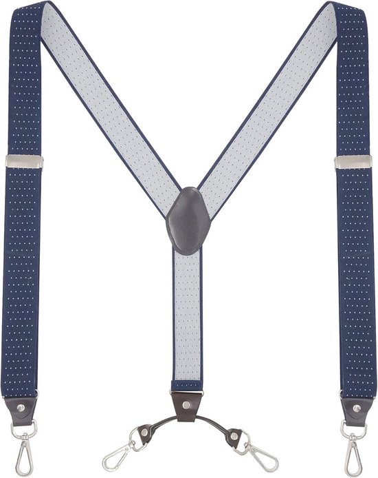 Sterke Heren Bretels met Zwenkhaak - 3,5 cm Breed, Zwart | bol