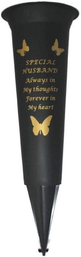 David Fischhoff Grafvaas met spiked bloemenmotief | bol