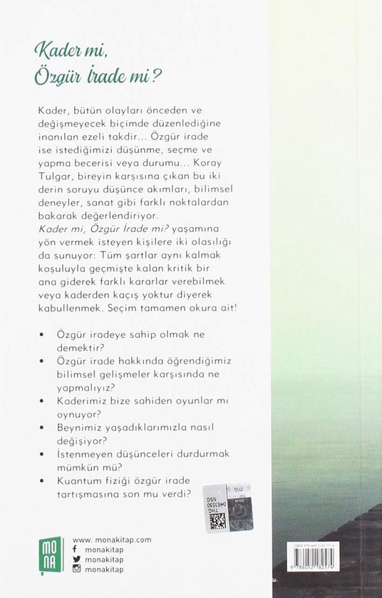 Filosofisch Boek: Kader Mi Özgür Irade Mi - Vrije Wil en Determinisme ...