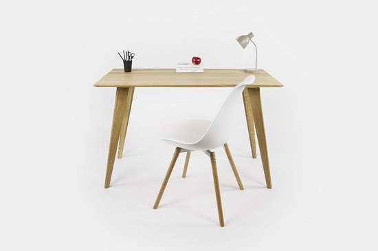 Massief Eiken Houten Bureau voor Thuiswerkplek of Studio - 120cm Breed ...