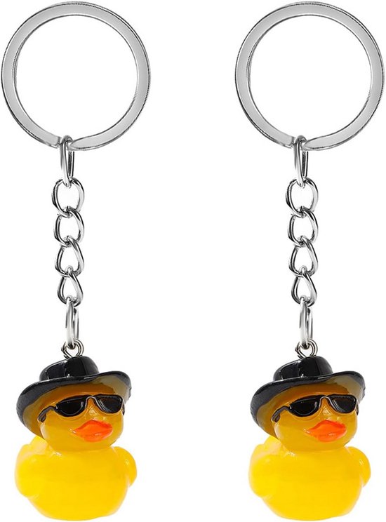 Set van 2 Leuke Gele Eend Sleutelhangers - Cartoon Dieren Decoratie ...