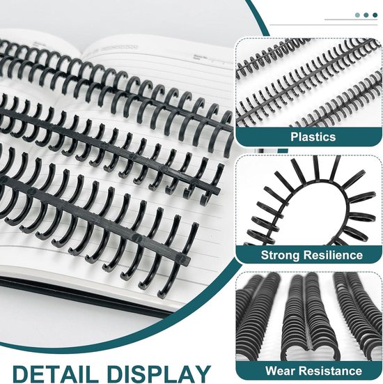 Plastic Binding Kammen - Papier - Hoge Capaciteit - Zwart - Notitieboek ...