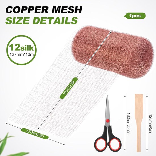 Koperen gaas voor ongedierte bestrijding - Muizen - Sterk - 12,7 cm x ...