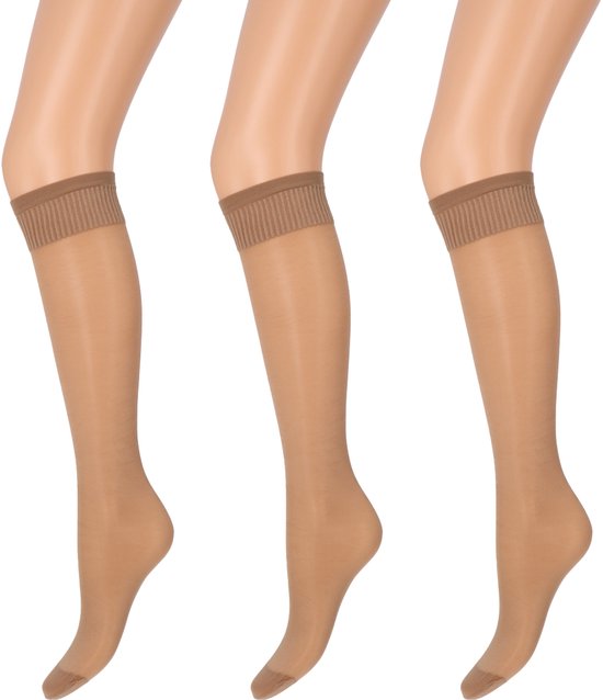 Marianne - Dames Kneehighs Antipress Lycra Panty - 20Den - 3-Pack ...