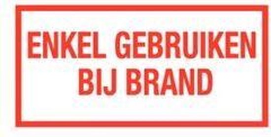 Pas op geverfd tekststicker 320 x 200 mm | bol