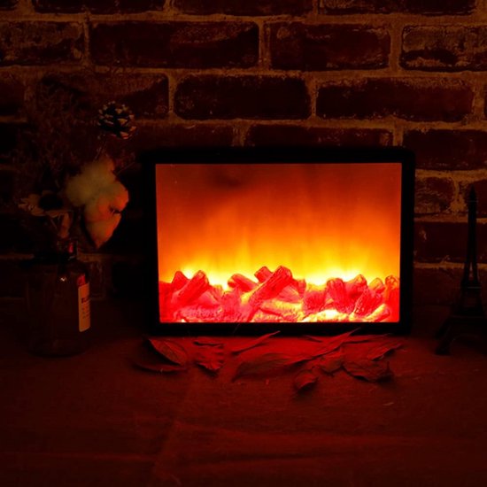 LED Vlam Effect Lamp met Open Haard Simulatie - USB en Batterij ...