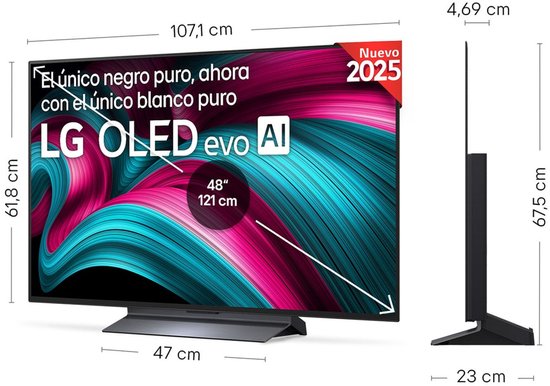 LG C5 OLED48C55LA - 48 pouces - 4K OLED Evo - 2025 | bol