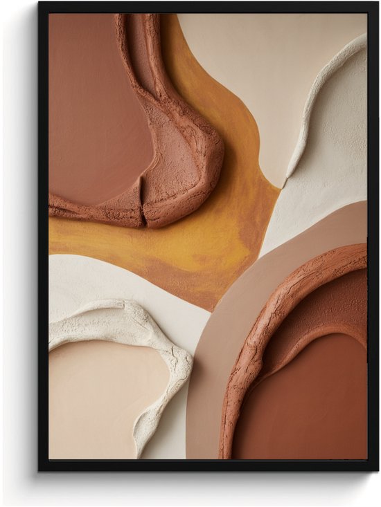 Abstract Wall Art Fotolijst, A3 Fotolijst, Neutral Color Art, Modern ...