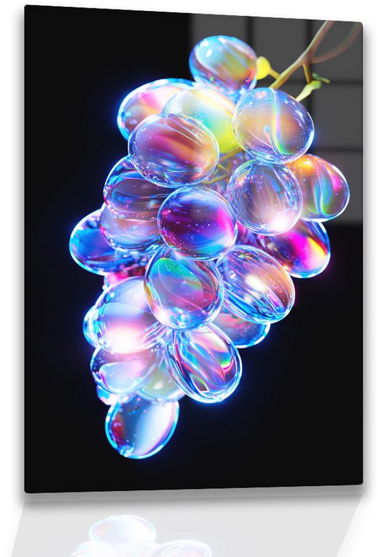 Druiventros glas - Plexiglas - Wanddecoratie - Glasschilderij - 80x120 ...