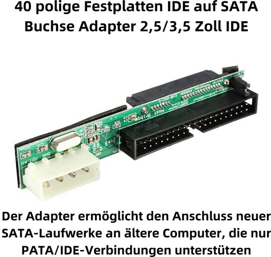 SATA naar IDE Adapter Converter voor 2.5 inch en 3.5 inch Harde Schijf ...
