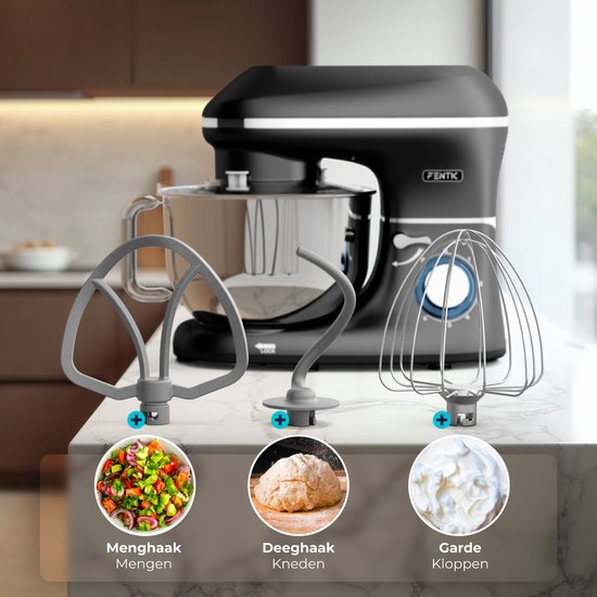 Fentic Keukenmachine - 6,2L Mengkom - 2000W - 6 snelheden ...