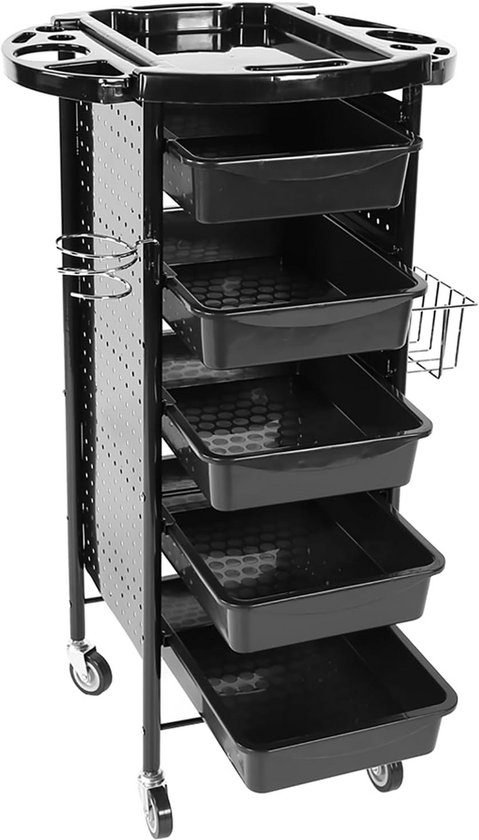 Professionele Werkwagen met 5 Laden - Trolley voor Kappers en ...