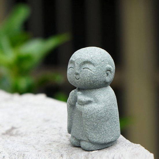 Japanse Jizo Monnik Beeldje Biddend voor Tuin en Binnen | bol