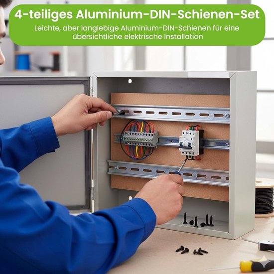DIN-railset - Montagerails - Schakelkasten - Sterke aluminium ...