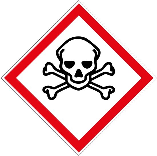GHS06 giftige stoffen bord - Dibond - 40 x 40 cm | bol