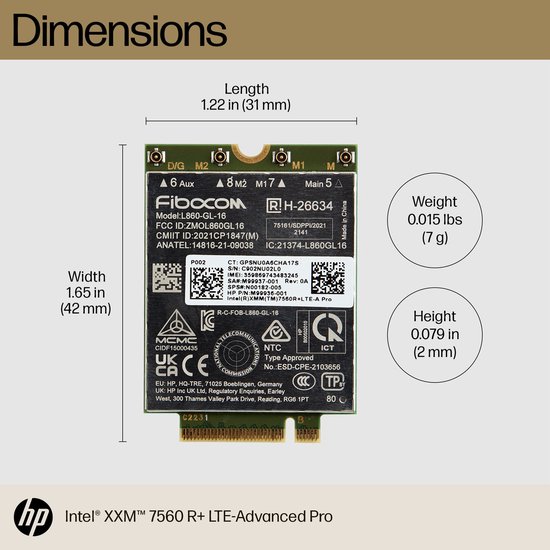HP XMM 7560 R+ LTE-Advanced Pro WWAN | bol