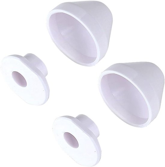 2 Paar Universele Hoge Toilet Bolt Cap Covers - Wit Plastic Toilet ...