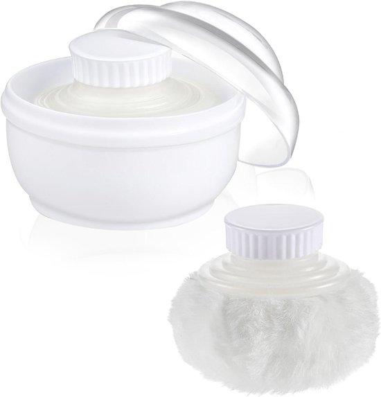 Allecto Premium - Poederdons en Container voor Lichaamspoeder - Fluffy ...