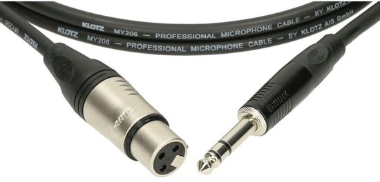 Klotz M1FS1K0750 microfoonkabel 3p XLR female - 6.35 mm 3p jack 7.5 m | bol