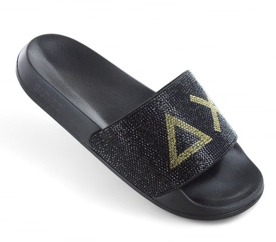 SUN68 Slippers LOGO STRASS - Dames Sandalen Muiltjes Slippers ...
