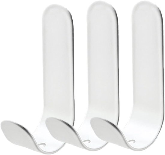 3 Pack Zelfklevende Haakjes - RVS - Sterke Plakhaakjes - Geen Gaten ...