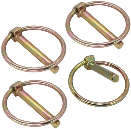 Verzinkt stalen lunspennen - 7 mm - 4 stuks - metalen borgpennen | bol