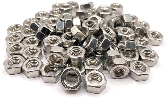 Roestvrij stalen moer M10 HU voor schroeven en bouten - RVS A2 | DIN ...