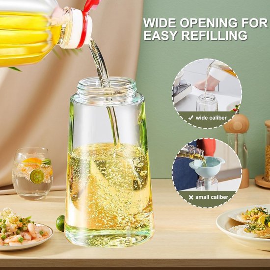 Allecto Plus - Oliespuitfles 470 ml voor koken en bakken - Glazen ...