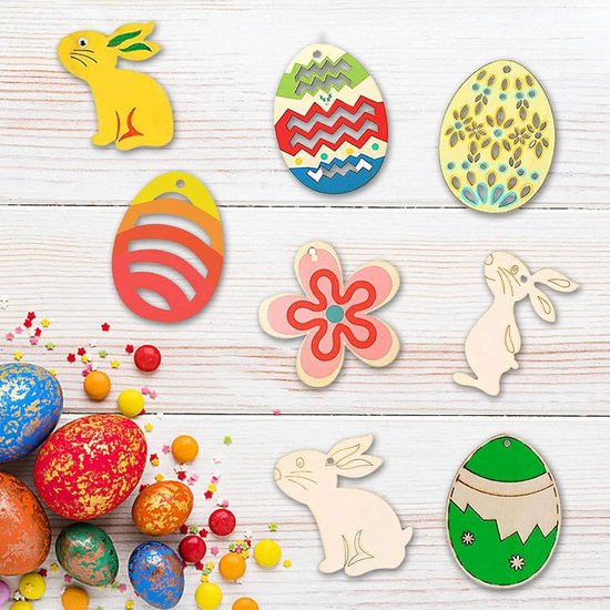 Allecto Plus - Houten paashanger set van 36 stuks voor Pasen ...