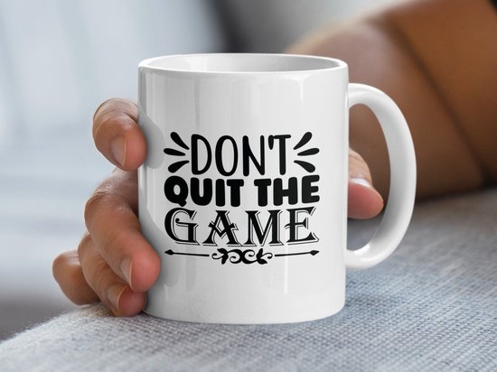 Motivatie Mok, Don't Quit the Game, Inspiratie, Cadeau Idee, Zwarte ...