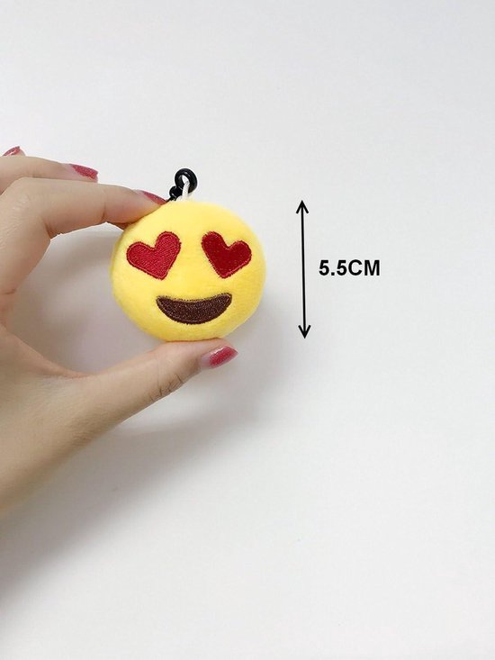 Mini pluche emoticon sleutelhanger - 45 stuks - Gele smiley - Voor ...