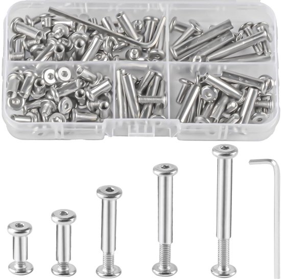 Allecto Plus - RVS meubelschroeven set - 50 stuks - meubelverbinders ...