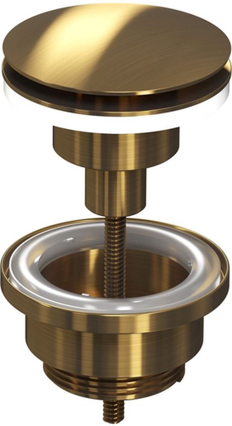 INK Stop&Go afvoerplug - klikwaste - Brushed mat goud | bol.com