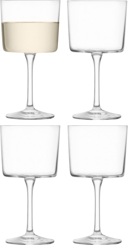 L.S.A. - Gio Wijnglas 250 ml Set van 4 Stuks - Glas - Transparant | bol