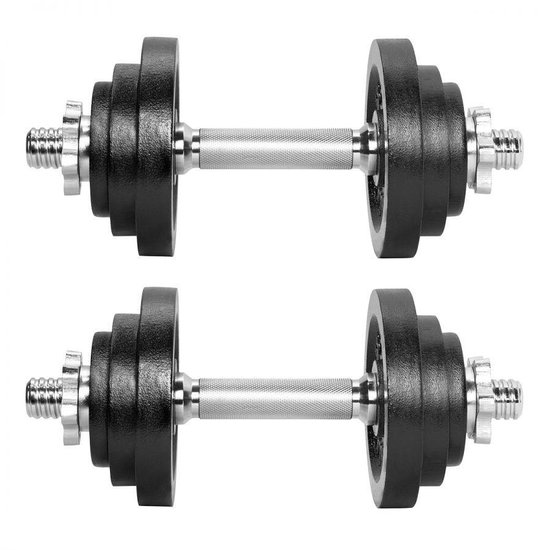 Halterset Verstelbaar 22 kg Chroom | bol