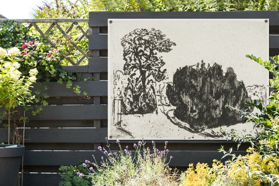 Tuinposter - Tuindoek - Tuinposters buiten - Abends im Park ...