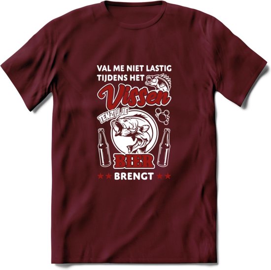 Val Me Niet Lastig Tijdens Het Vissen T-Shirt | Rood | Grappig ...