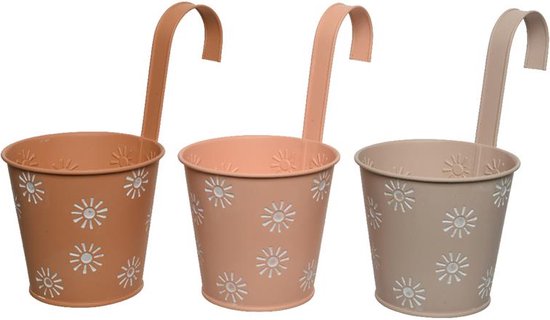 Decoris Bloempot ijzer Ø14-L14-W10-H24cm (1 stuk) assorti | bol