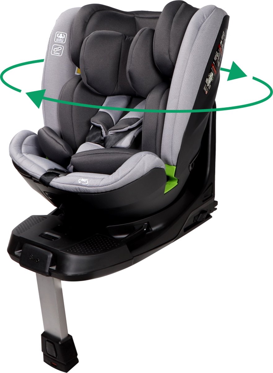 Ding Troy Black/Grey 360? i-Size Autostoel 0-36 kg DI-101923 | bol.com