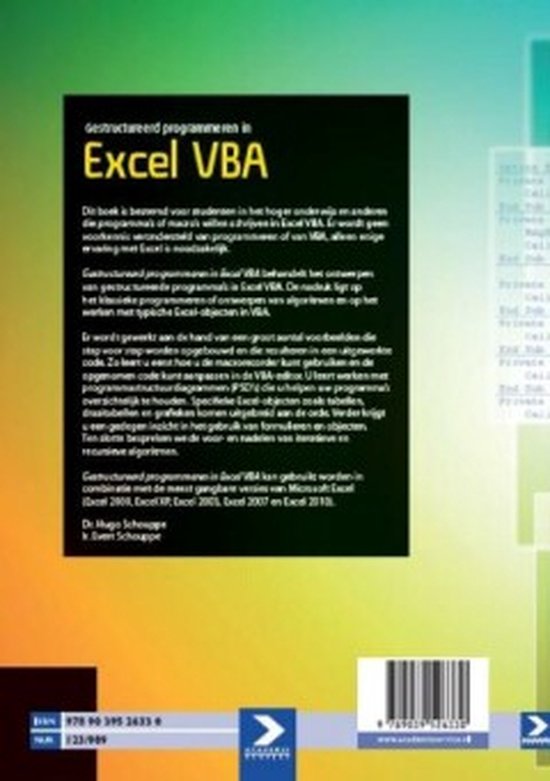 Gestructureerd programmeren in Excel VBA | 9789039526330 | Hugo Schouppe | Boeken | bol