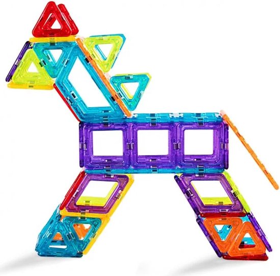 MEUBELEXPERT- magnetische bouwstenen voor kinderen 106 stuks mini ...