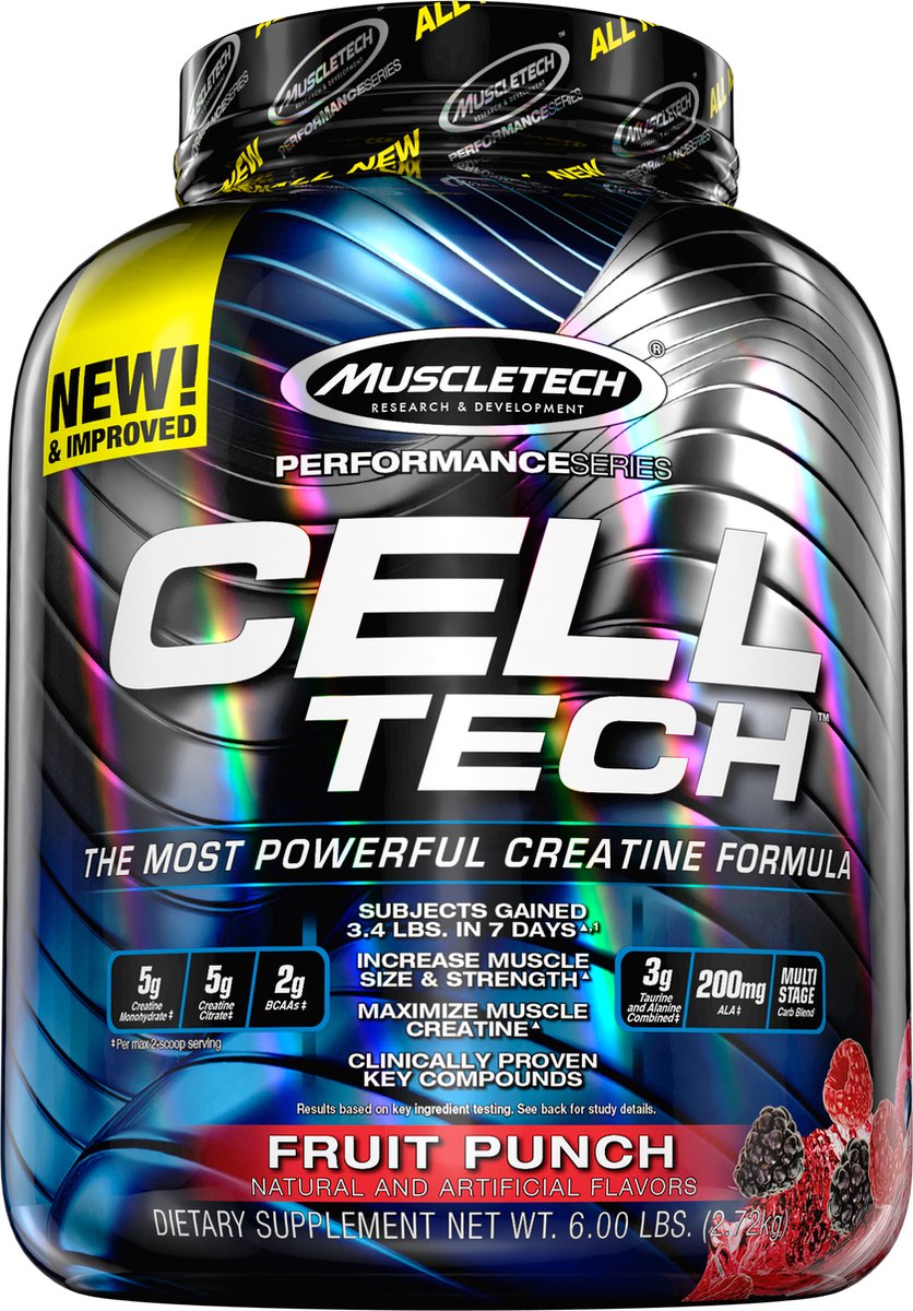 Muscletech CellTech Creatine - Met Toegevoegde Vitamines en Mineralen ...