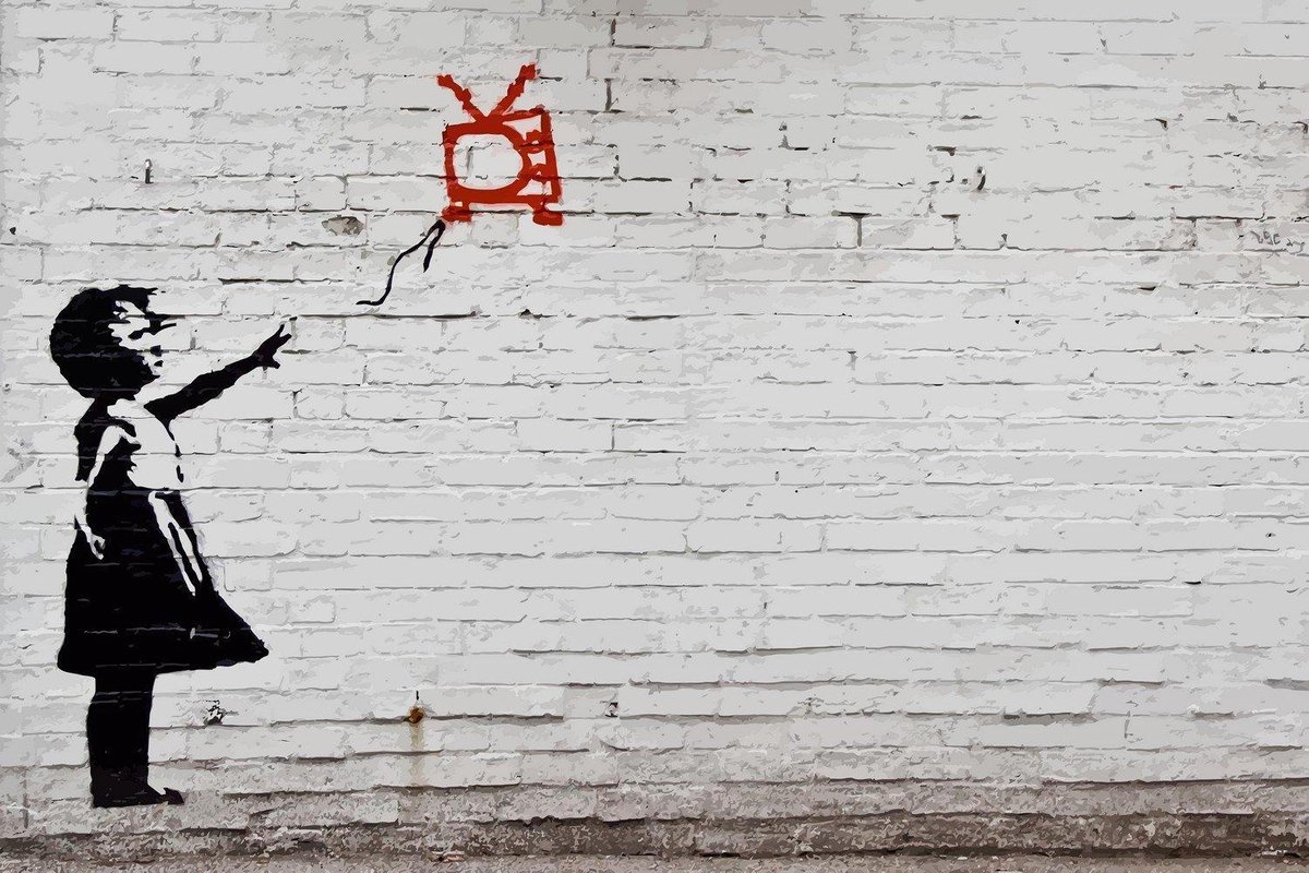 BANKSY Kite Girl Canvas Print | bol.com