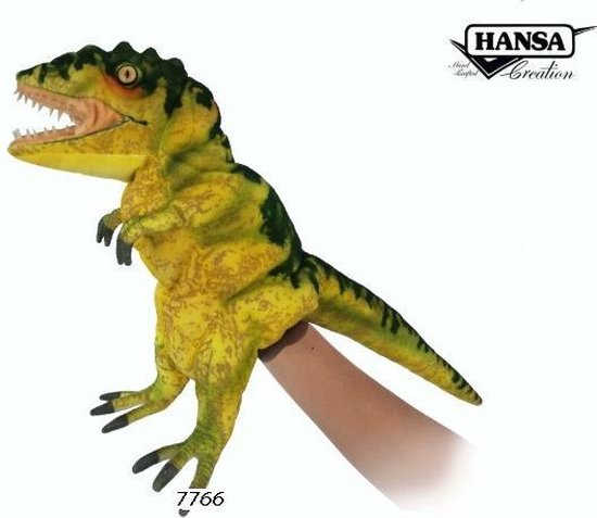 Tyrannosaurus handpop geelgroen 7766 lxbxh = 50x20x30cm | bol