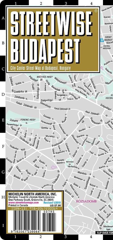Streetwise Budapest Map - Laminated City Center Street Map of Budapest ...