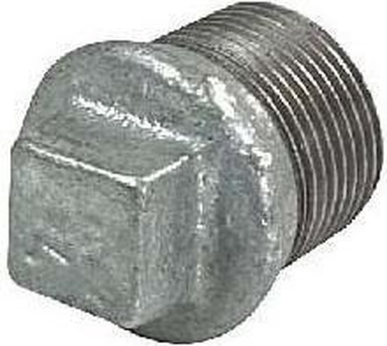 Nefit Industrial Nr.290 stop met rand en vierkant buitendraad 1/4 gegalvaniseerd | bol