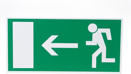 Sticker Vluchtweg links | bol.com