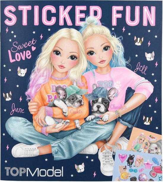 Topmodel honden stickerboek Depesche TOPModel Stickerworld frenchie dog ...