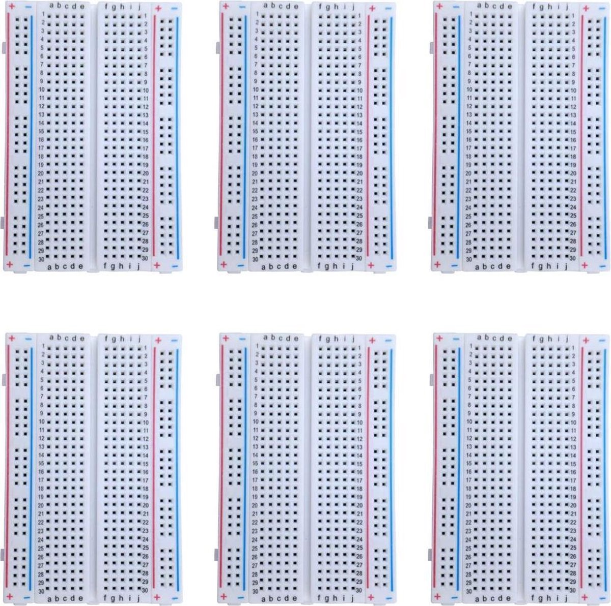 MMOBIEL 6x 400 Polen Soldeer Vrij PCB Breadboard Prototype voor o.a ...
