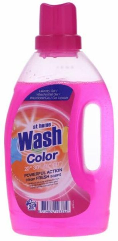 At Home Vloeibaar Wasmiddel Color 6x1000 ml | bol.com